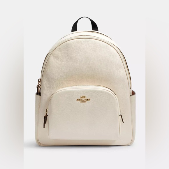Coach | Bags | Coach Ivory Leather Backpack | Poshmark